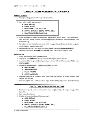 Sj modul teknik kbat 2020@ | PDF