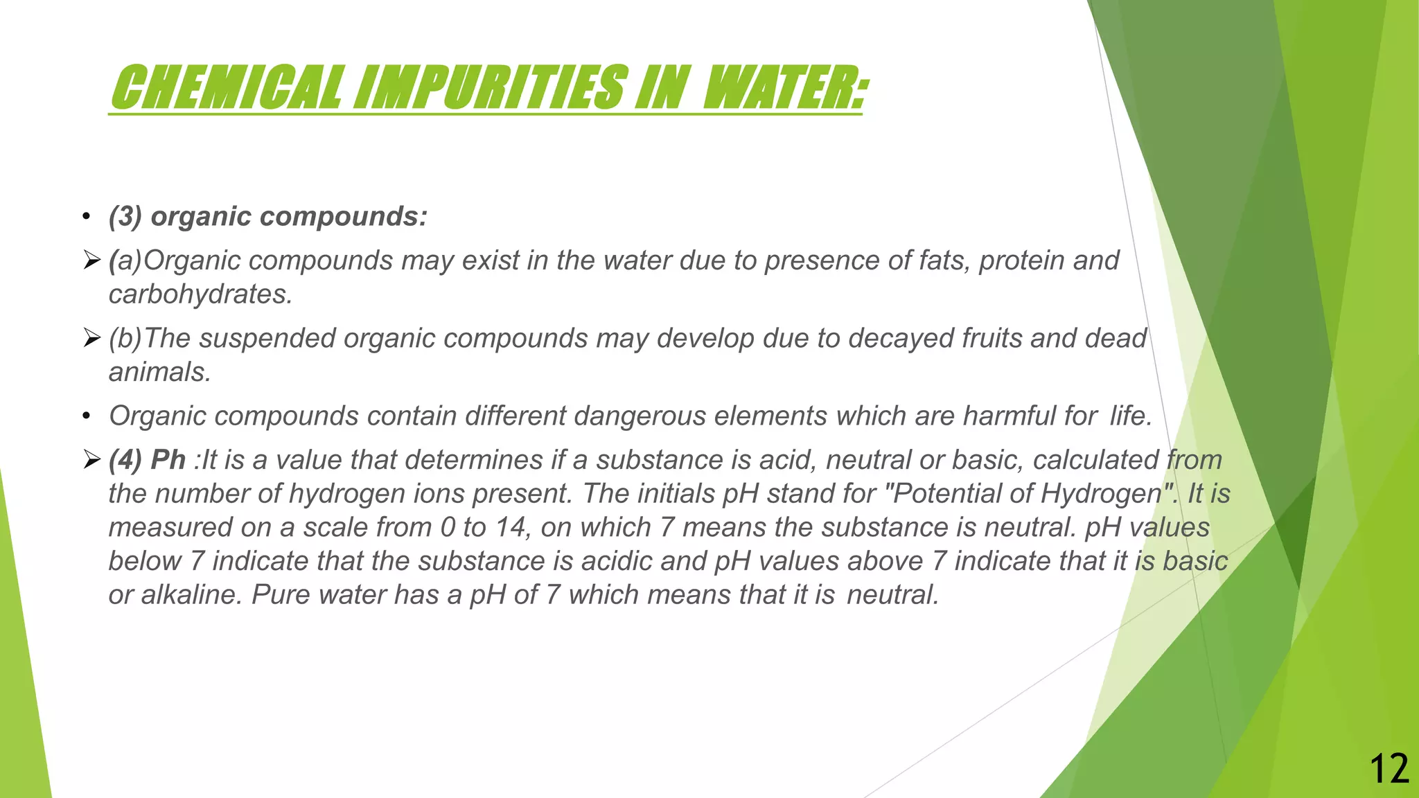 Physical,Chemical,Biological impurities in water | PPTX