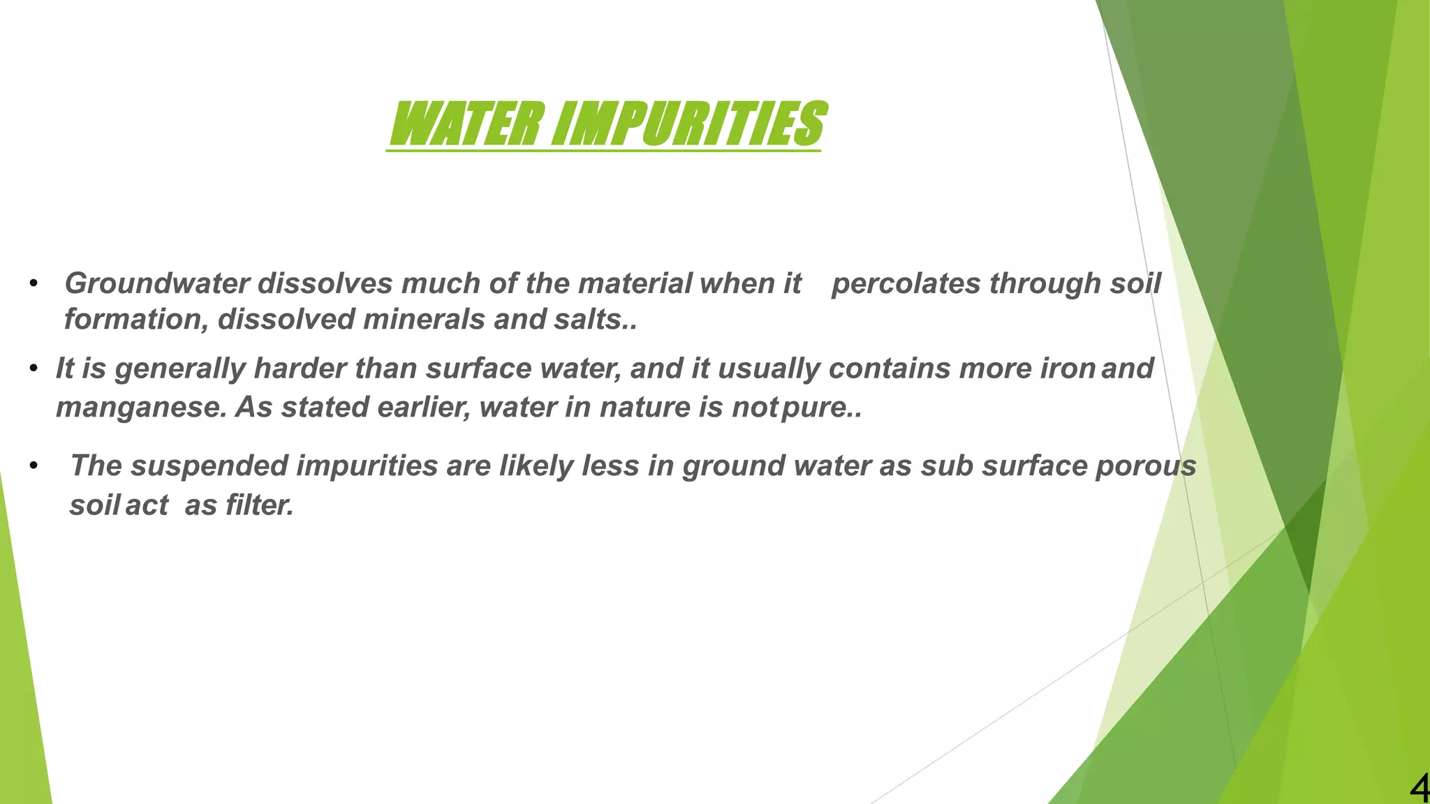 Physical,Chemical,Biological impurities in water | PPTX
