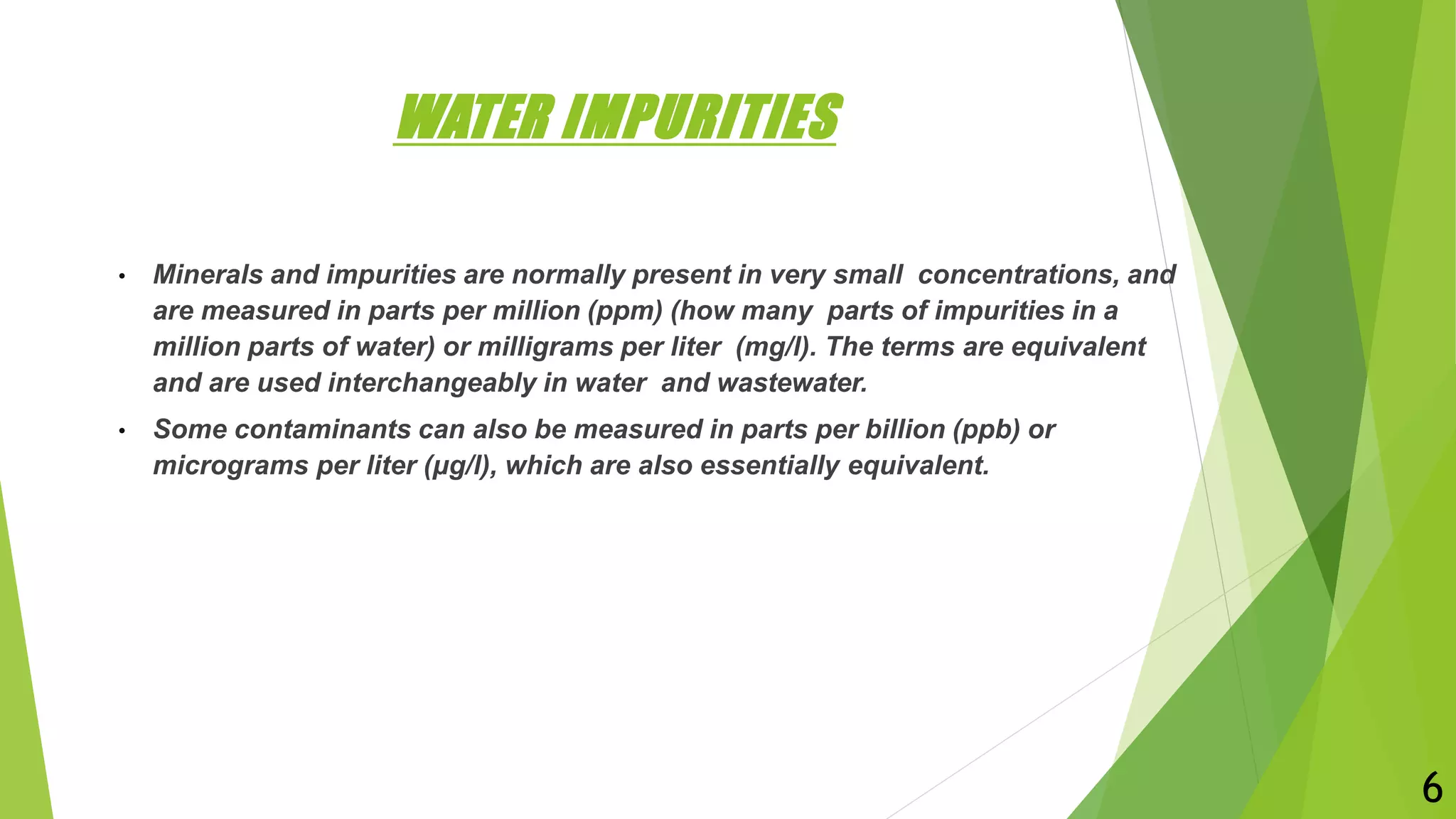 Physical,Chemical,Biological impurities in water | PPTX