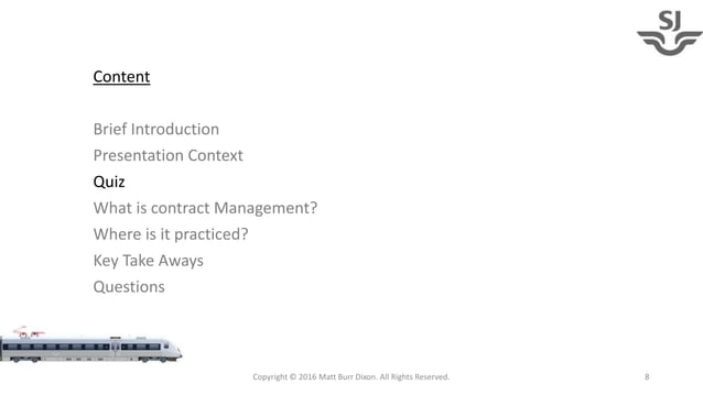 SJ Contract Management Awareness Dec 2016 | PPT