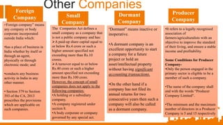 TYPES OF COMPANIES-Companies Act ,2013-SJCTNC | PPTX