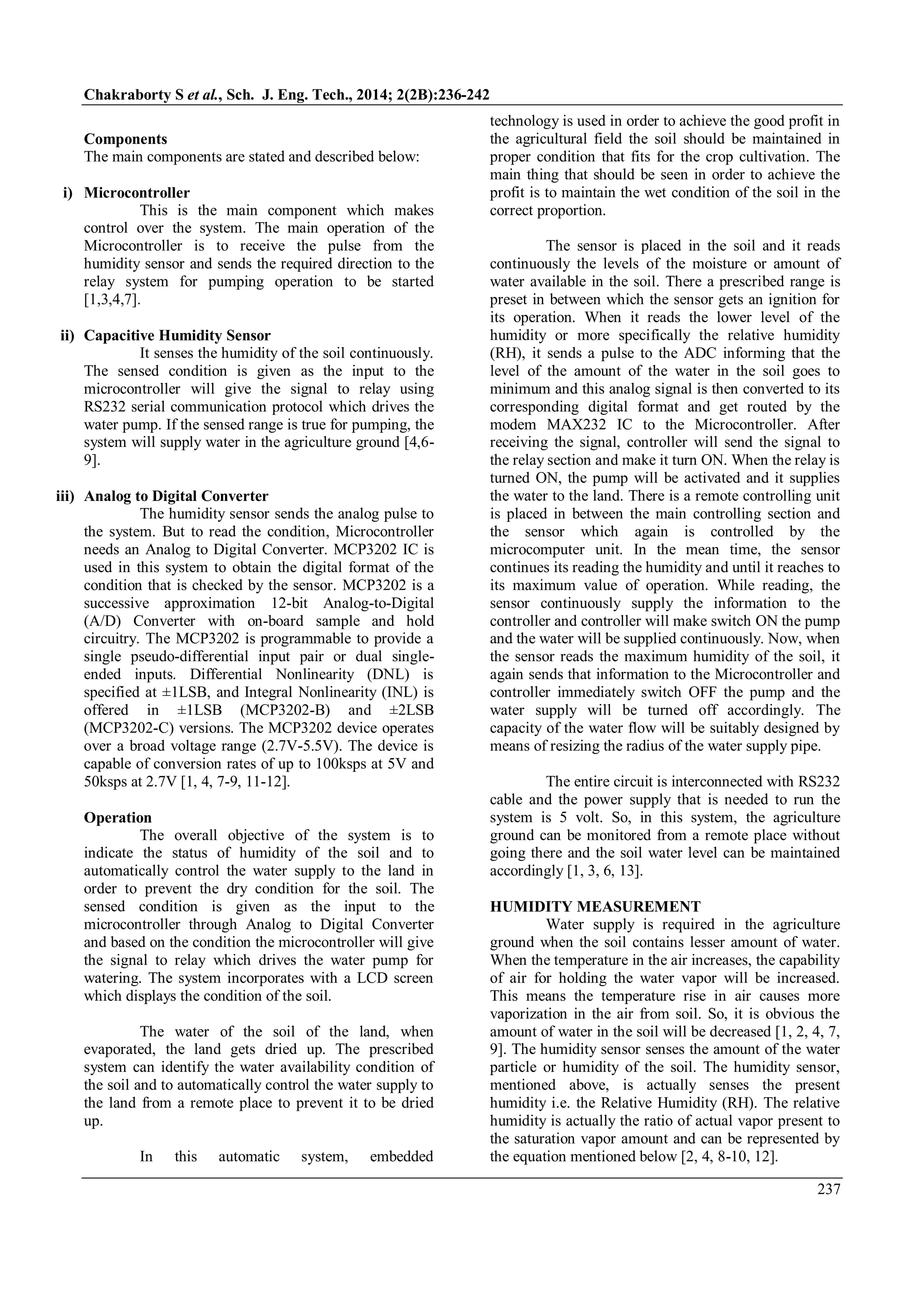 Real Time Microcontroller Based Remote Water Monitoring System In Agriculture Pdf