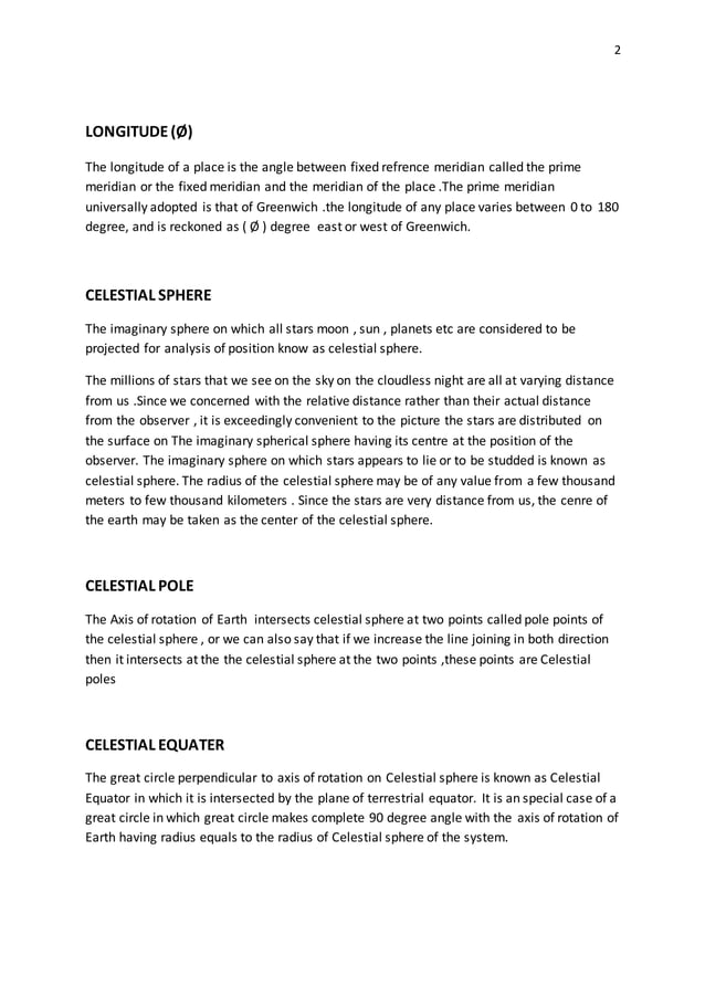 Field astronomy in surveying | DOCX | Astrology | Religion & Spirituality