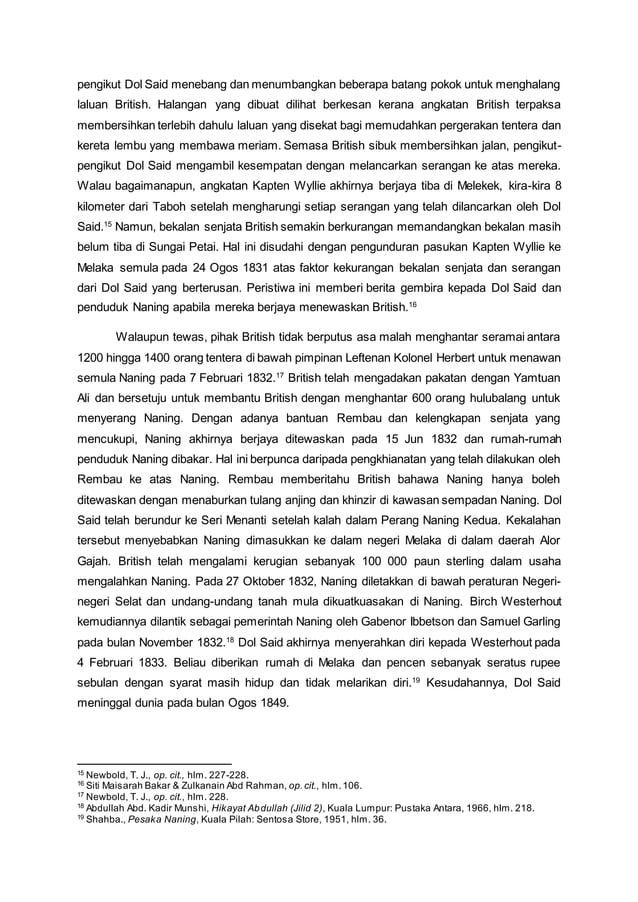 PERJUANGAN DOL SAID MENENTANG BRITISH DI NANING | DOCX
