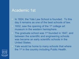 Yale university presentation | PPTX
