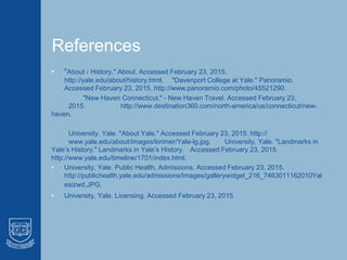 Yale university presentation | PPTX