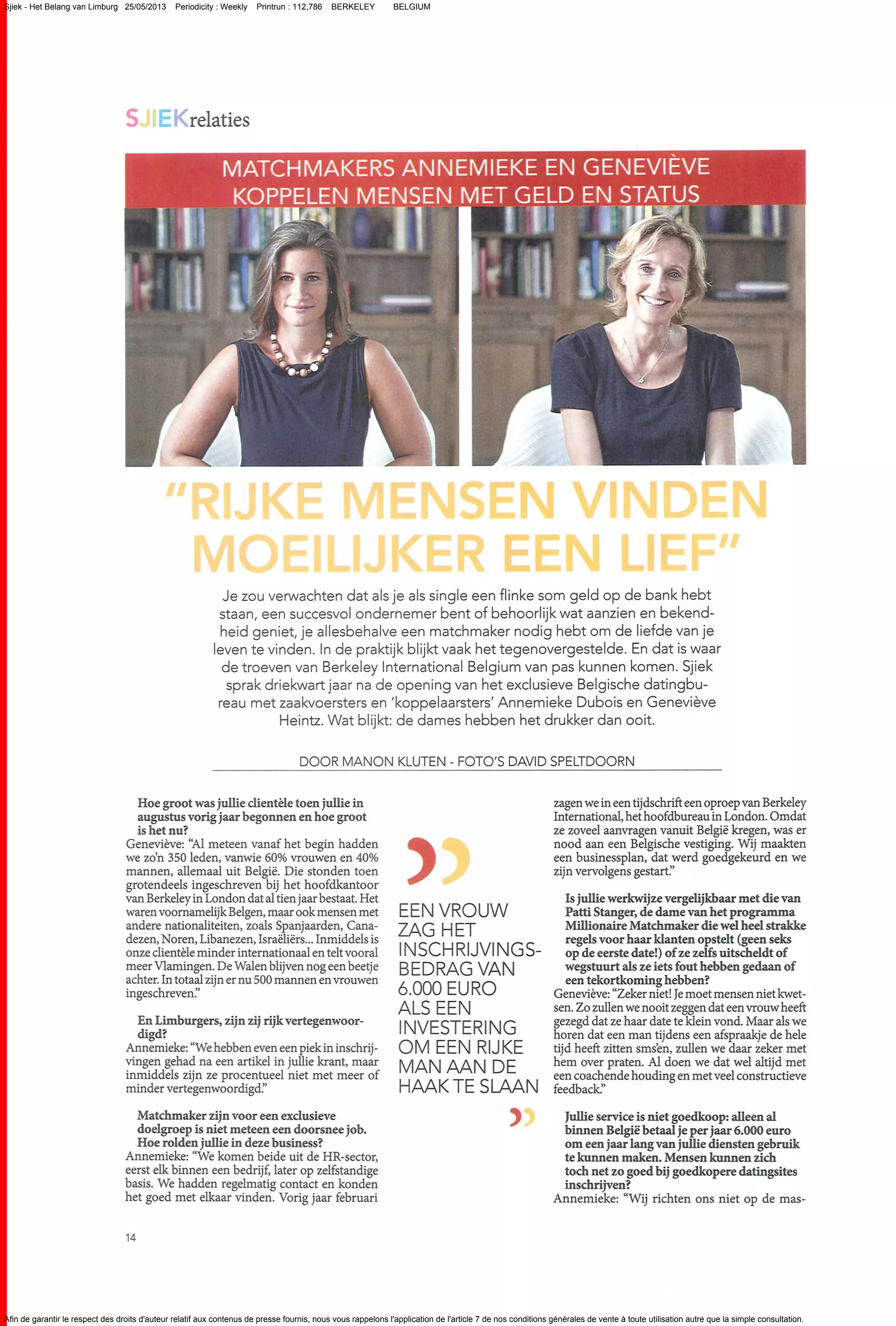 BERKELEY INTERNATIONAL BELGUM in Sjiek- weekendmagazine van HBLV | PDF