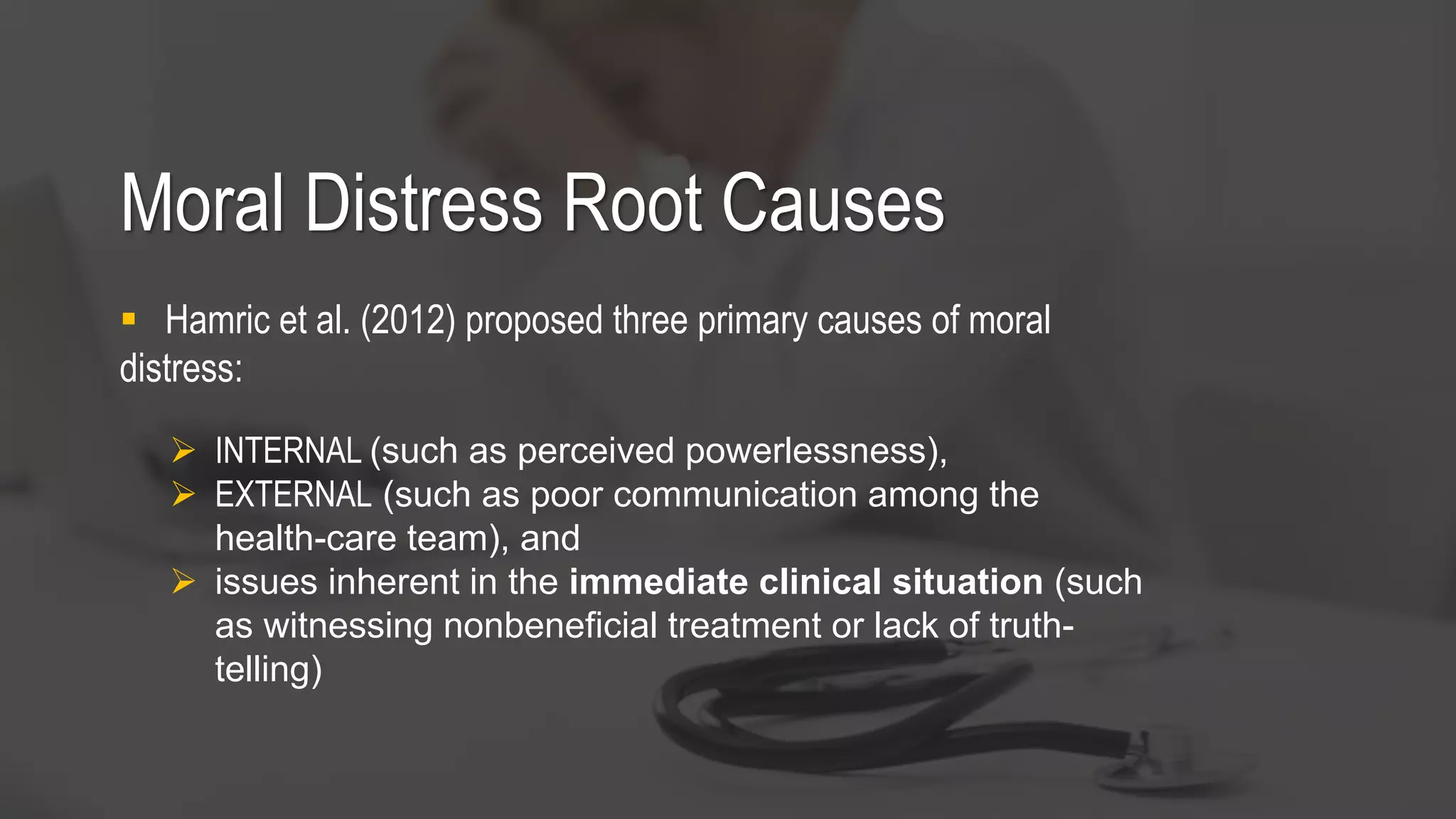 Moral Distress in Health Care Providers | PPT