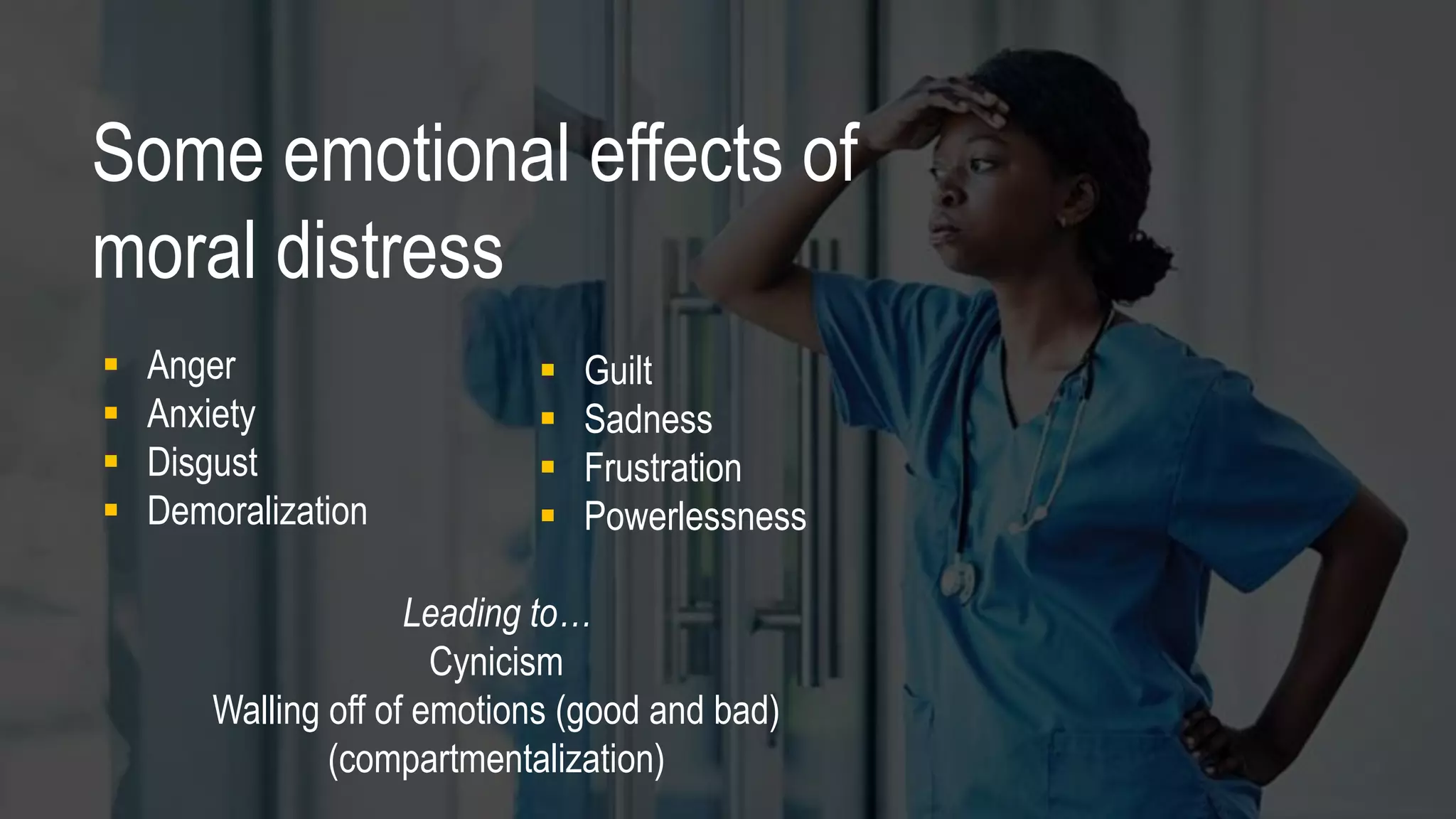 Moral Distress in Health Care Providers | PPT
