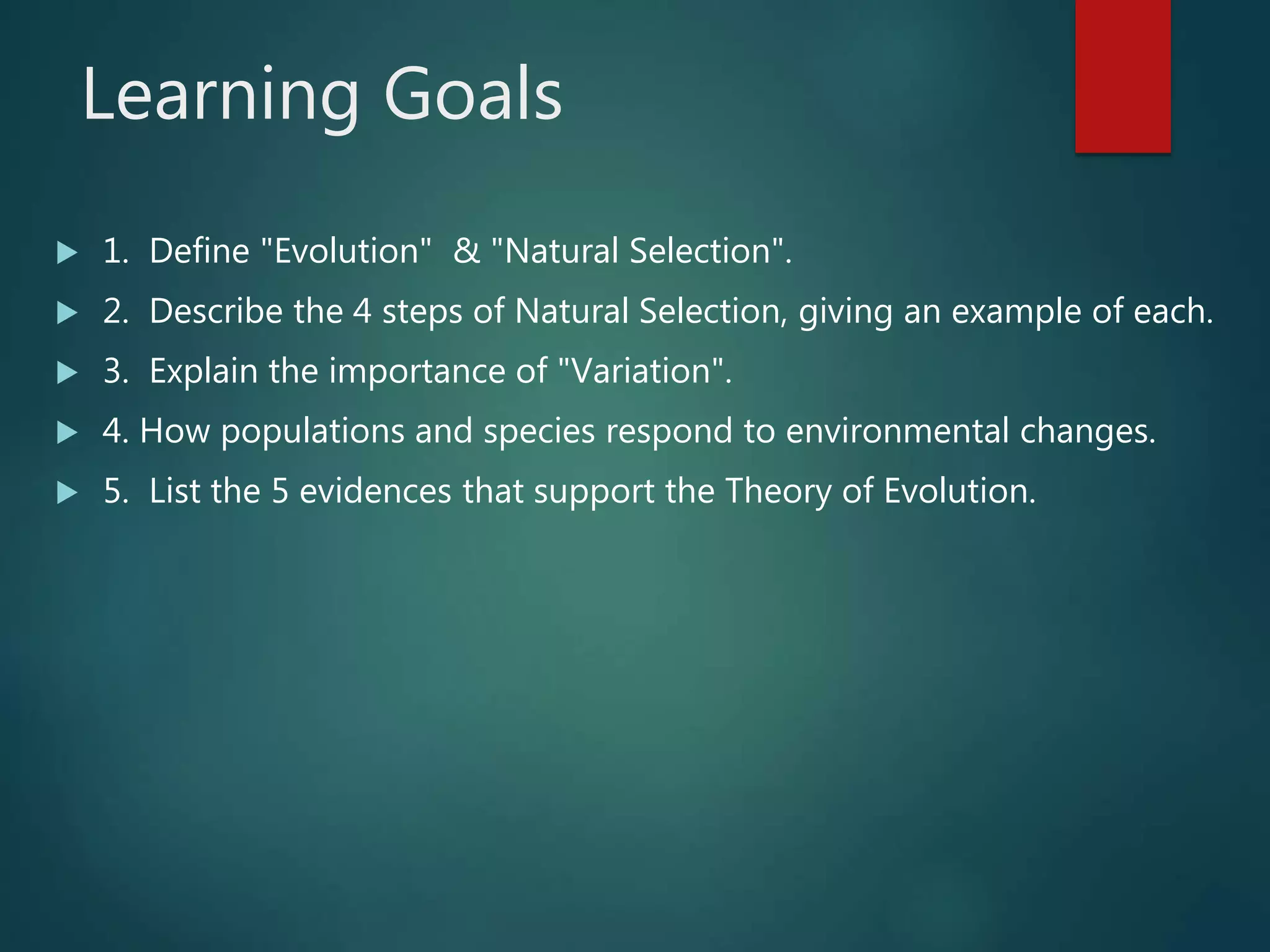 Evolution and natural_selection | PPTX