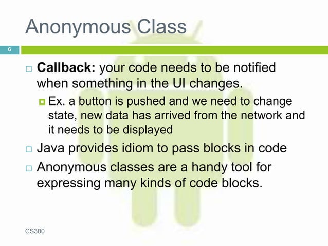 Encapsulation anonymous class | PPT