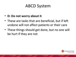 SJOG Subiaco Hospital: Time Management | PPT