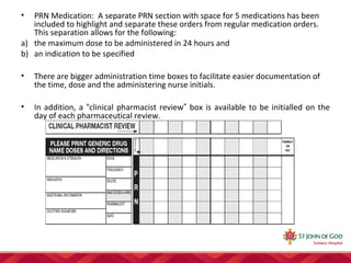 SJOG Subiaco Hospital: Medication Chart | PPT