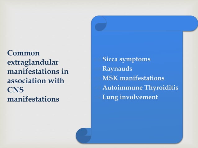 Sjogren Syndrome- a complex CNS disease | PPT