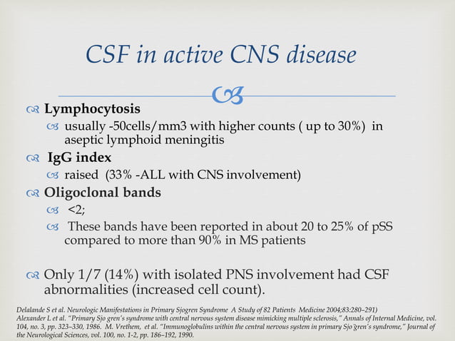 Sjogren Syndrome- a complex CNS disease | PPT