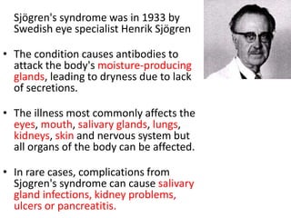 Sjogren's syndrome | PPTX