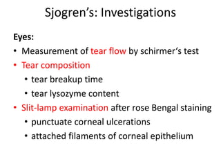 Sjogren's syndrome | PPTX