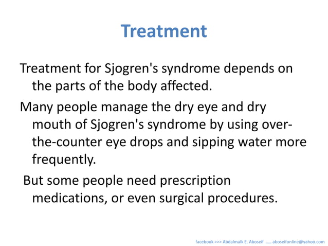 Sjogren's syndrome | PPTX | Eye and Vision Conditions | Diseases and ...