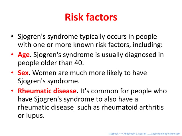 Sjogren's syndrome | PPTX | Eye and Vision Conditions | Diseases and ...