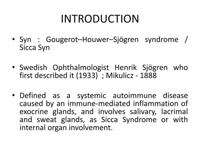 Sjogren syndrome by aseem | PPT