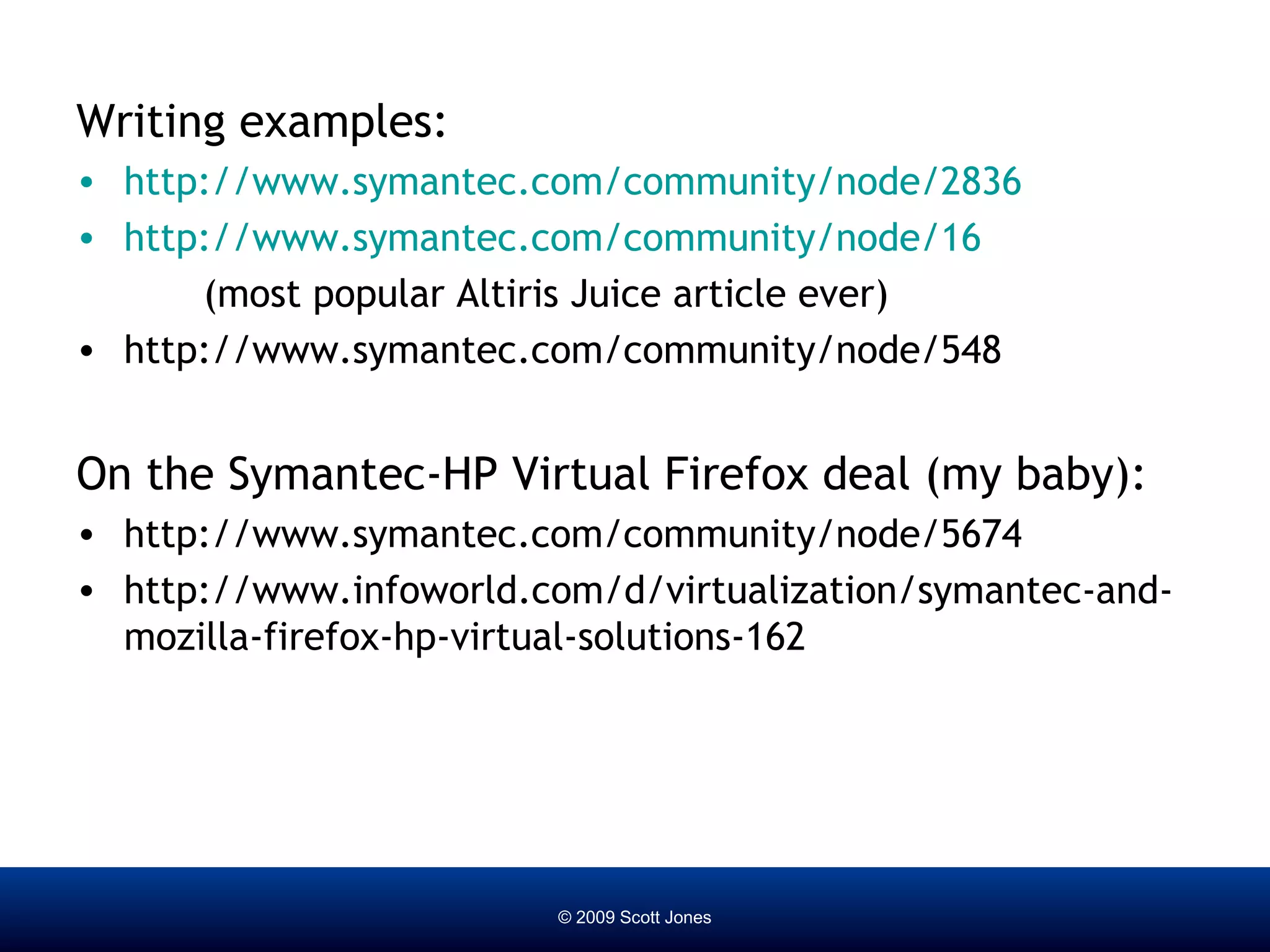 Writing Examples + Virtual Firefox | PPT