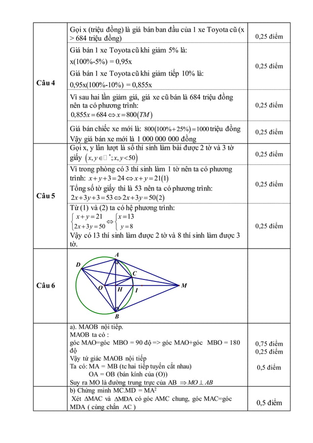 Đề Thi HK2 Toán 9 - THCS Hồ Văn Long | PDF