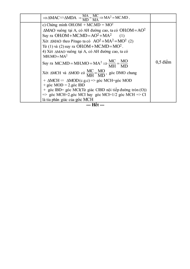 Đề Thi HK2 Toán 9 - THCS Hồ Văn Long | PDF