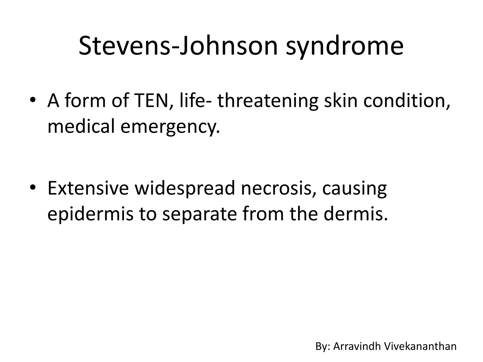 Stevens-Johnson Syndrome | PPTX