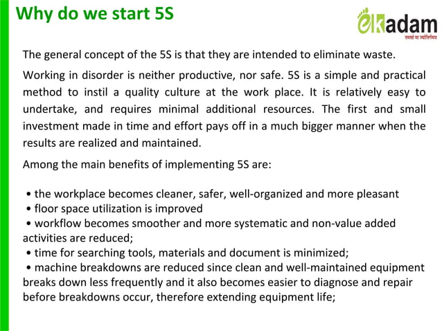 5S Presentation for beginners and professionals for implementation ...
