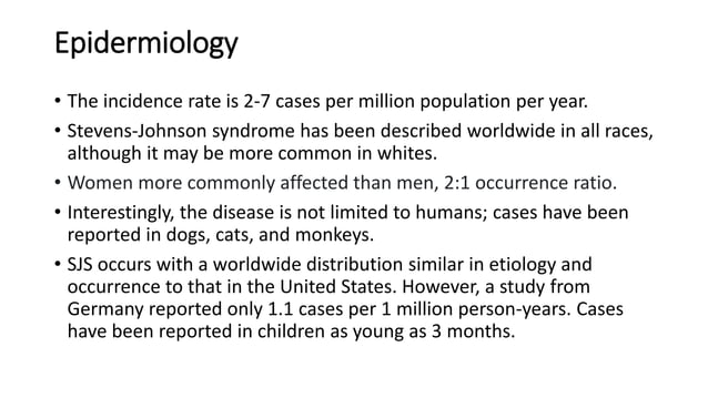 Steven Johnson Syndrome (SJS) and Toxic Epidermal Necrolysis (TEN ...