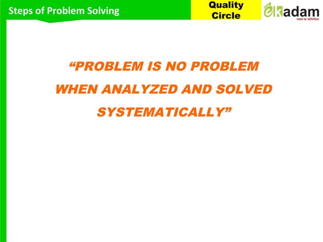 Quality Circle Steps | PPT