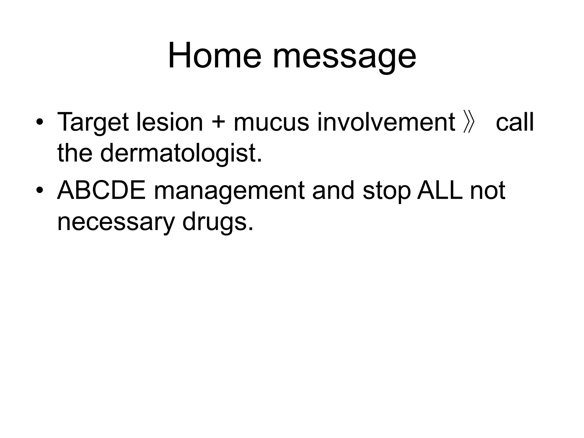 Stevens-Johnson syndrome/ Toxic epidermal necrolysis emergency ...
