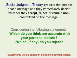 Social Judgment Theory: What it's all about? | PPTX