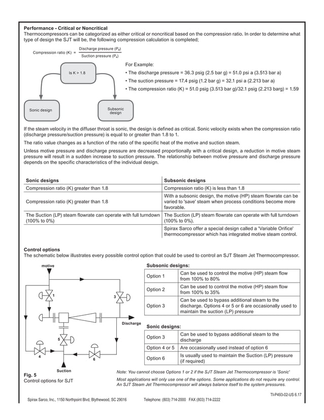 Steam Thermocompressor Technical Information | PDF