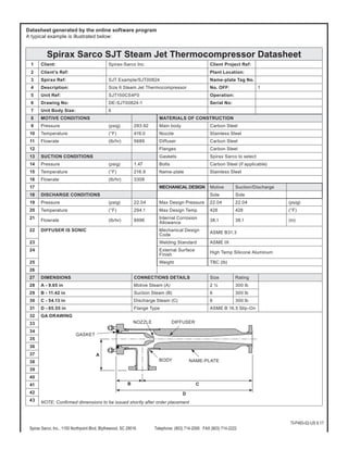 Steam Thermocompressor Technical Information | PDF