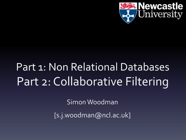 CSC 8101 Non Relational Databases | PPT