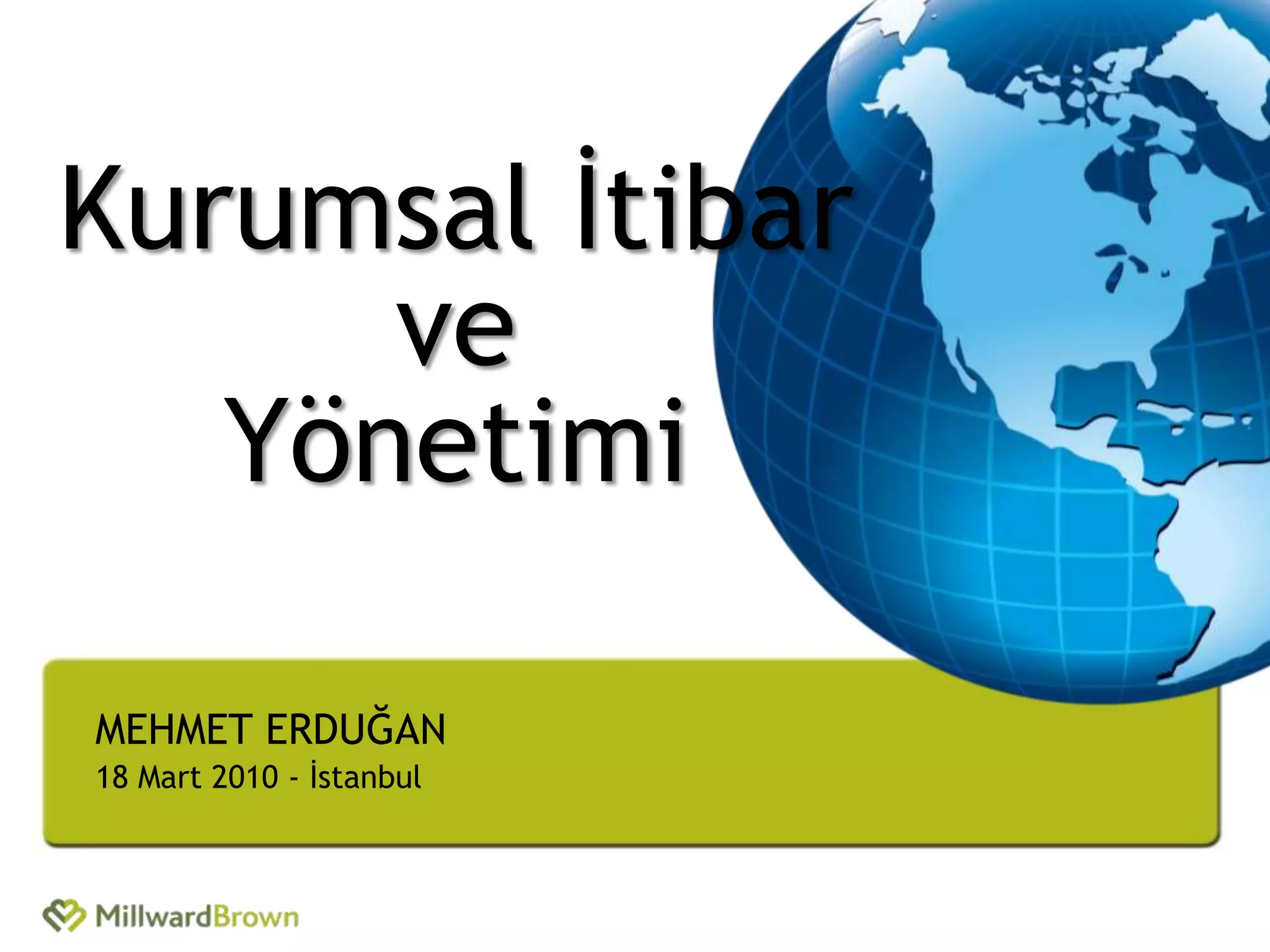 Kurumsal İtibar ve Yönetimi | PPSX
