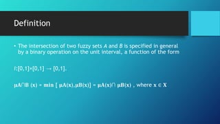 Opearion on Fuzzy sets with Example | PPT
