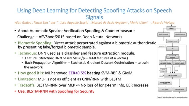 Deep Learning - Speaker Verification, Sound Event Detection | PPT