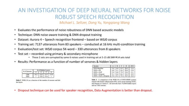 Deep Learning - Speaker Recognition | PPT Deep Learning - Speaker Recognition | PPT