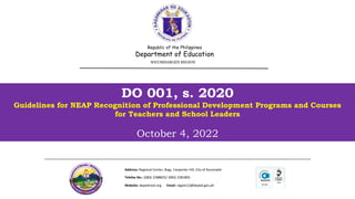 DepEd-NEAP Deped Order 001, series of 2021 | PPTX