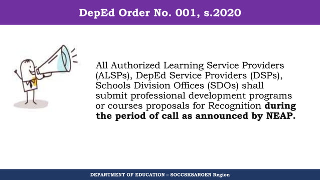 DepEd-NEAP Deped Order 001, series of 2021 | PPTX
