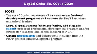DepEd-NEAP Deped Order 001, series of 2021 | PPTX