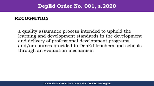 DepEd-NEAP Deped Order 001, series of 2021 | PPTX