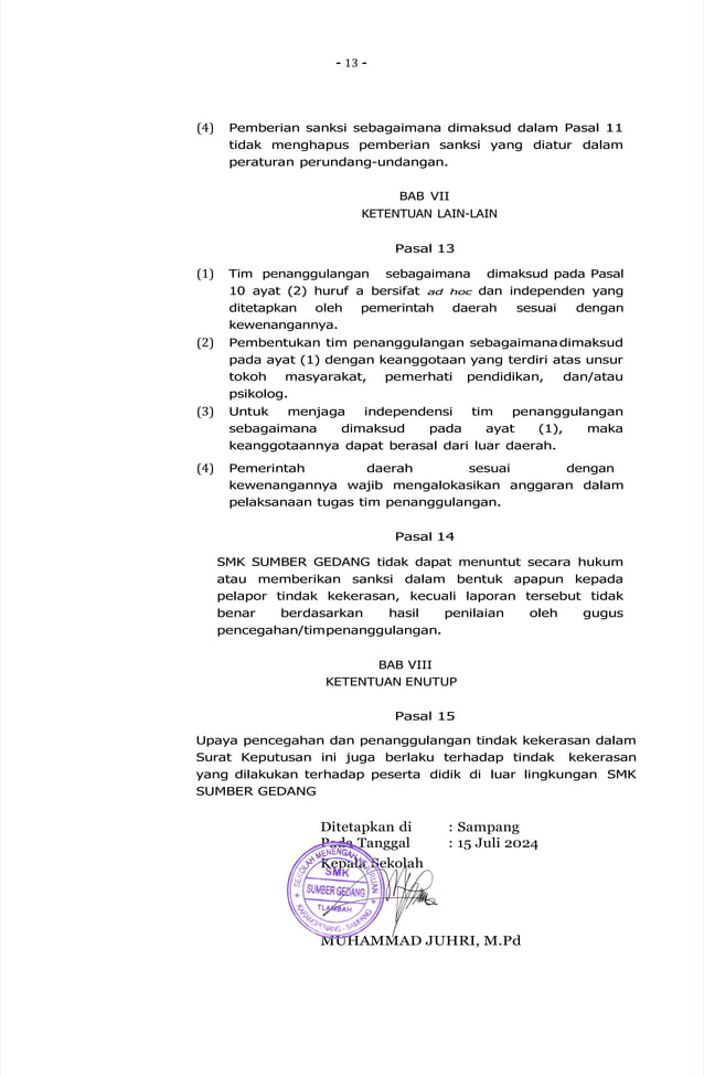 SK-satgas-anti-napza SMK Sumber Gedang Tahun 2024 | PDF