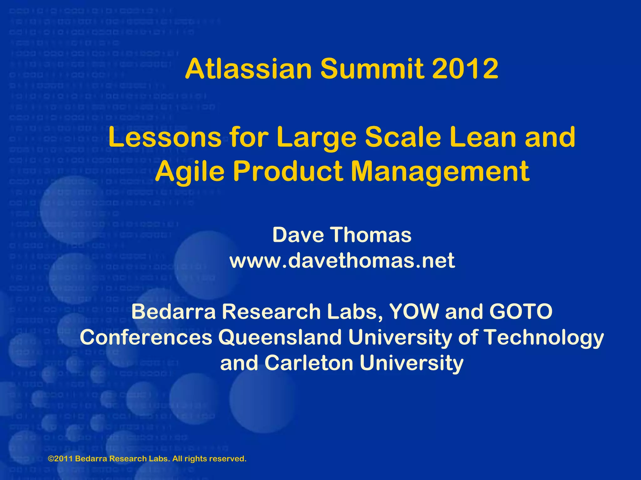 Lessons For Large Scale Lean And Agile Product Development Atlassian