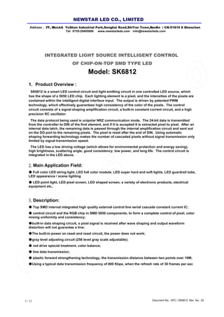 Sk6812 datasheet Digital programmable strip with magic color | PDF