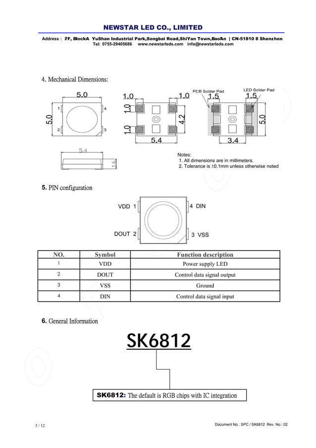 Sk6812 datasheet Digital programmable strip with magic color | PDF