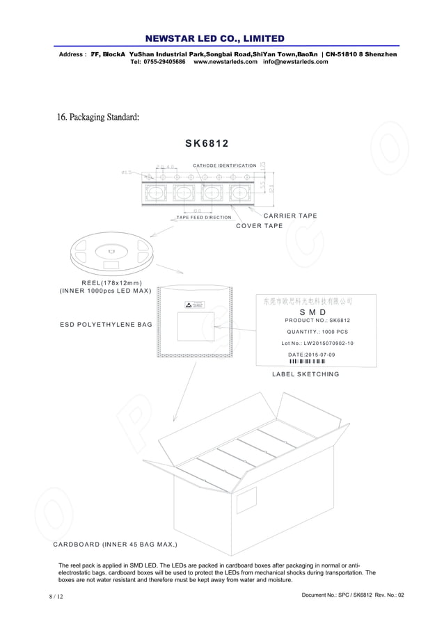 Sk6812 datasheet Digital programmable strip with magic color | PDF